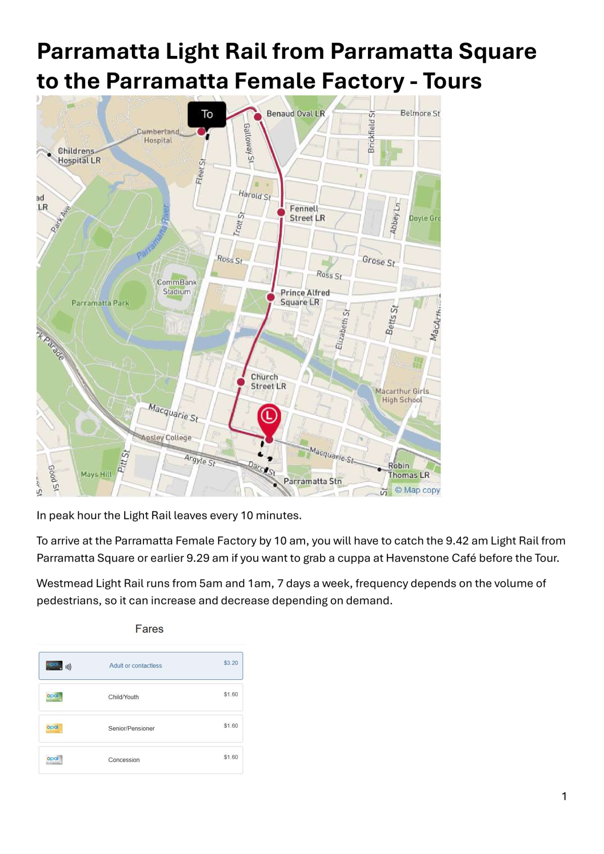 Guided Walking Tours - Parramatta Female Factory Friends